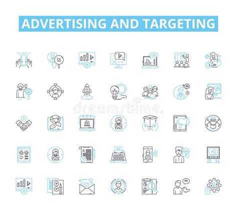 Advertising And Targeting Linear Icons Set Segmentation Demographics