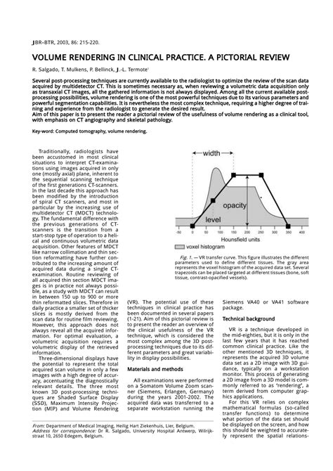 PDF Volume Rendering In Clinical Practice A Pictorial Review