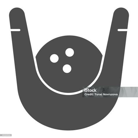 수건과 볼링 공 광택 단단한 아이콘 볼링 개념 흰색 배경에 볼링 공 사인 모바일 개념과 웹 디자인을위한 글리프 스타일의 마이크로
