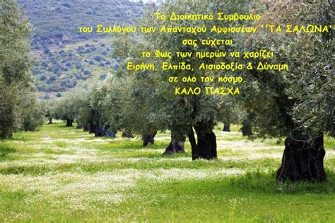 Ευχές από τον Σύλλογο των Απανταχού Αμφισσέων Τα Σάλωνα Αγία