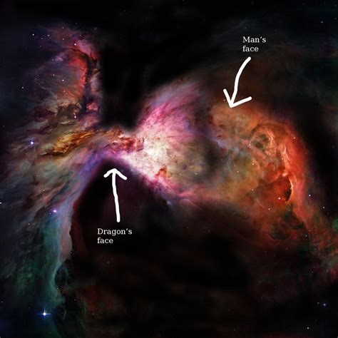 Dragon Battle Seen In Orion Nebula Enhanced Pic Rpics