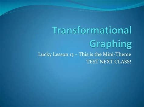 Ppt Transformational Graphing Powerpoint Presentation Free Download