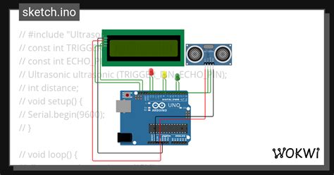 Sensor Jarak Wokwi ESP STM Arduino Simulator
