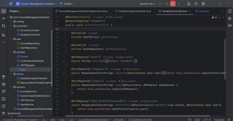 backenddevelopment springboot postgresql jwt coursemanagement