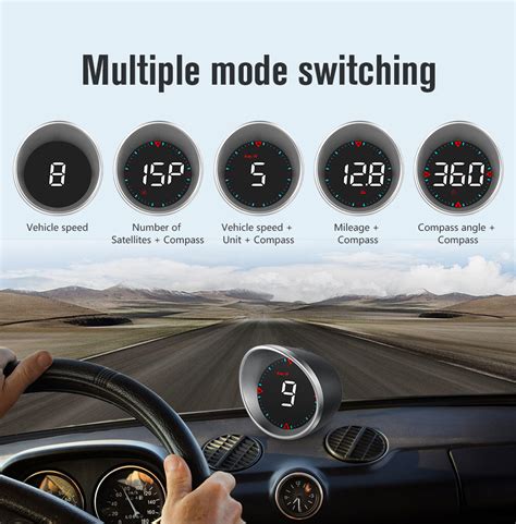 Gps Speedo Hud Universal Car Heads Up Display Speed Warning Alarm Speedometer For 12 Or 24 Volt