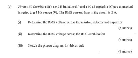 Solved Q A Explain What Is Meant By The RMS Value Of An Chegg Com