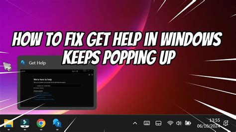 How To Fix Get Help In Windows Keeps Popping Up Youtube