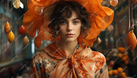 Premium Photo Young Woman Beauty Elegance Fashion Model Looking At