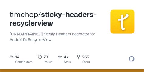 GitHub Timehop Sticky Headers Recyclerview UNMAINTAINED Sticky Headers Decorator For