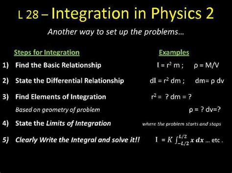 L 28 Integration In Physics 2