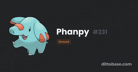 Phanpy Dittobase Pokédex