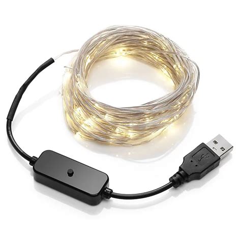 Auraglow Micro Led Usb String Lights 10 Metres