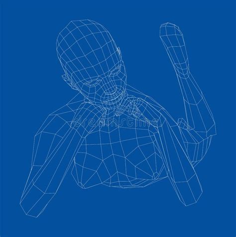 Wireframe Girl Lies In A Pose Stock Illustration Illustration Of Health Cute 236994536