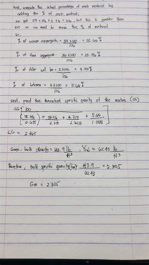 Solved 2 An Aggregate Blend Is Composed Of 59 Coarse Aggregate By