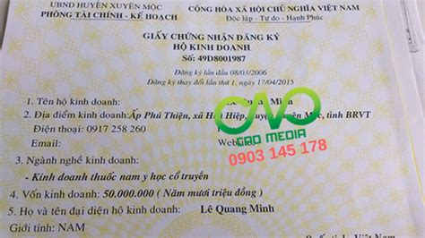 Đăng ký hộ kinh doanh thực hiện ở đâu