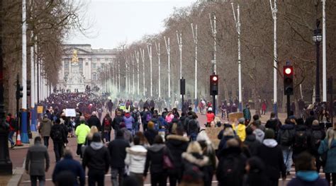 Scuffles And Arrests As Anti Lockdown Protesters March Through London
