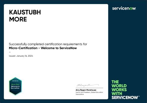 Kaustubh More On Linkedin Microcertification Servicenow