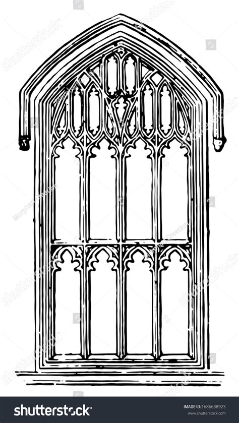Mullions Window Upright Bars Vertical Bar Stock Vector Royalty Free