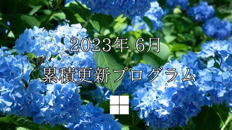 Windows 10・11server 2023年6月累積更新プログラム公開kb5027231、kb5027215、kb5027222