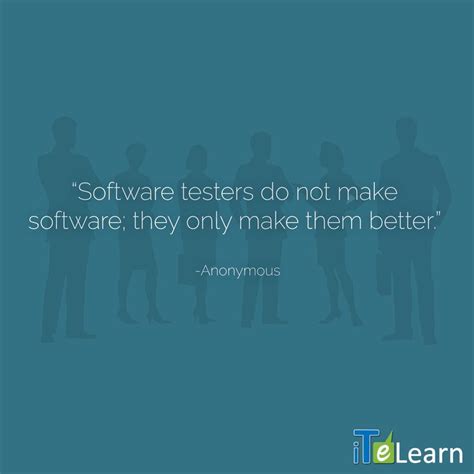 Quote Softwaretesting Itelearn Software Testing Software Learning