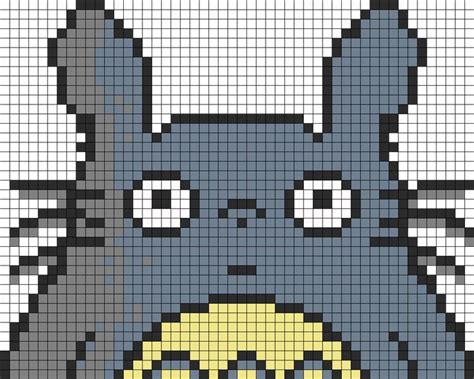 Totoro Kandi Pattern Totoro Pattern Fuse Bead Patterns Perler Bead Patterns