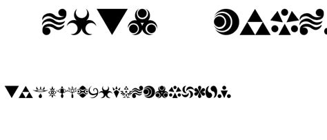 Hylian Symbols Font Dingbats Esoteric