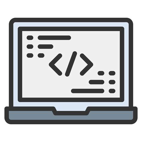Coding Icon Line Color Vector Illustration Vector Art At Vecteezy
