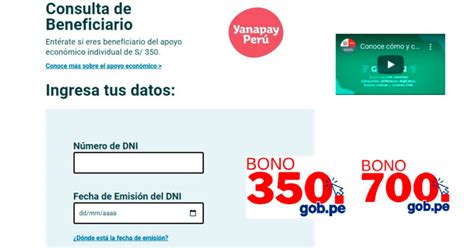 Yanapay De S 350 Y S 700 Consulta En El Link Oficial Si Hoy Te Toca