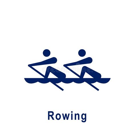 Rowing Pictogram New Sport Icon Stock Vector Illustration Of
