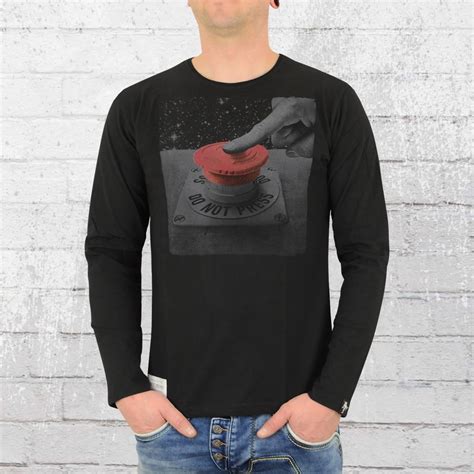 Jetzt Bestellen Dirty Velvet Langarm T Shirt Do Not Press Schwarz Krasse Shirts De