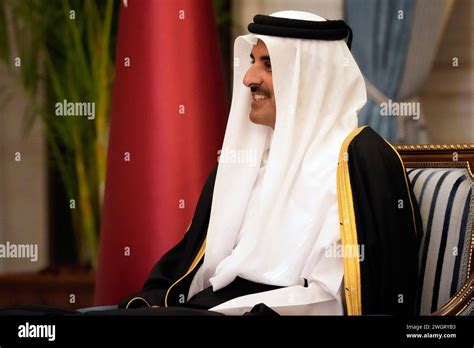 Qatars Amir Sheikh Tamim Bin Hamad Al Thani Meets With Us Secretary Of