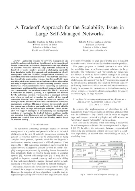 Pdf A Tradeoff Approach For The Scalability Issue In Large Self Managed Networks