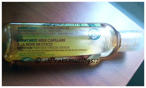 Rainforest Coconut Hair Oil The Body Shop Pratsmusings
