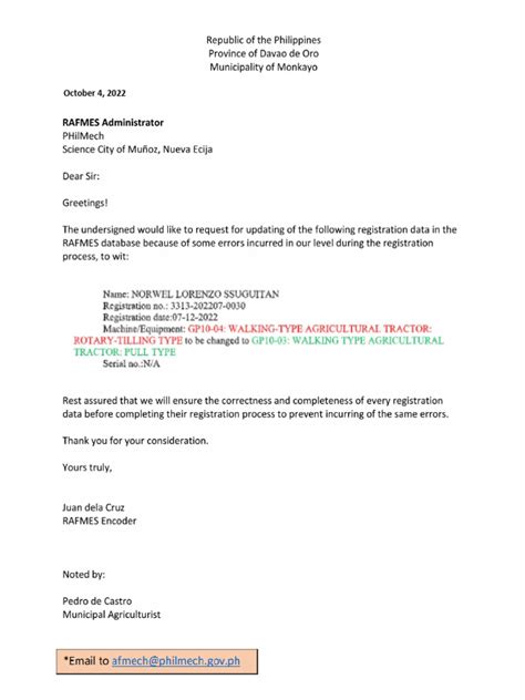 Proformarafmes Data Correction Pdf