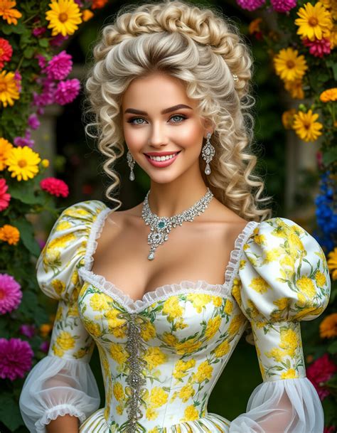 красивая девушка блондинка эпохи Ренессанса вьющиеся длинные белые … — картинка создана в