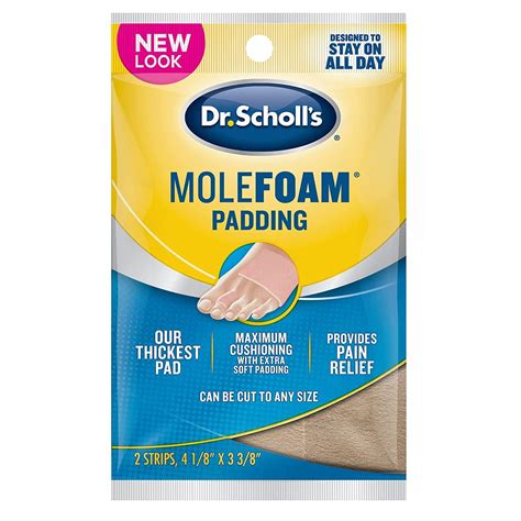 Dr Scholls Molefoam Padding Strips 2ct Our Thickest Pad For Maximum