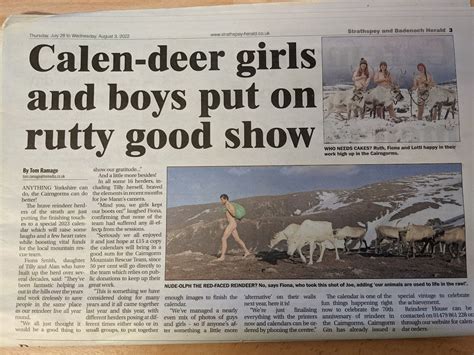 The Making Of The Charity Naked Calendar The Cairngorm Reindeer Herd