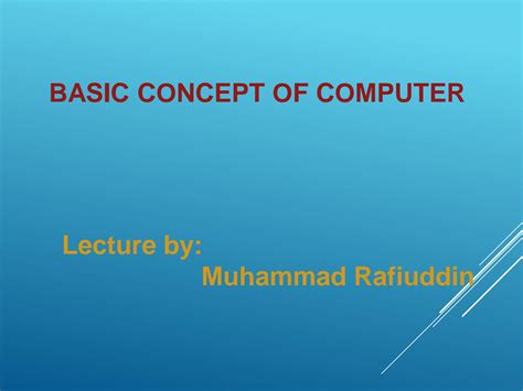 Solution Lecture Basic Concept Of Computer Studypool