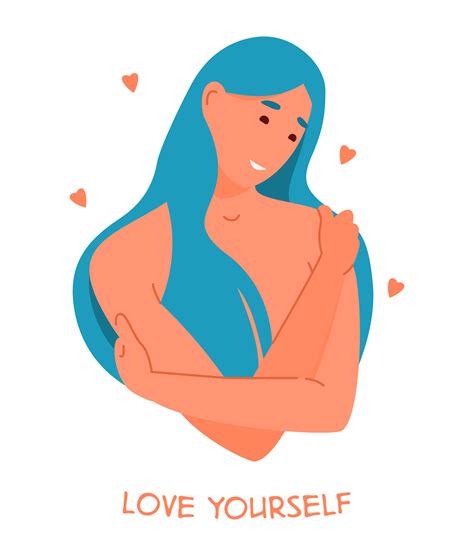 autocuidado y autoaceptación concepto vector ilustración plana joven