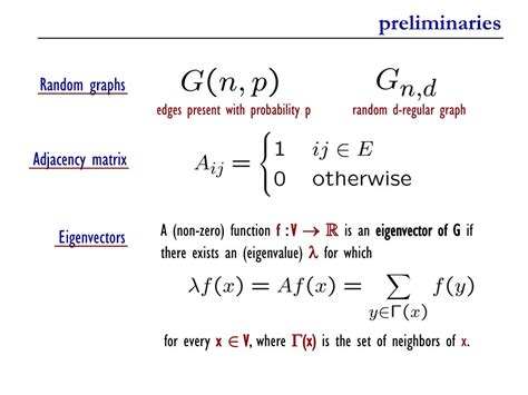 PPT Eigenvectors Of Random Graphs Nodal Domains PowerPoint Presentation ID