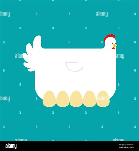 Laying Hen And Many Eggs Vector Illustration Stock Vector Image And Art