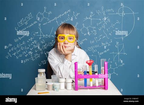 Portrait Of School Student Girl Learning Science Research And
