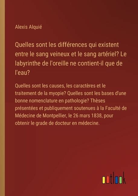 Quelles sont les différences qui existent entre le sang veineux et le