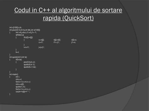 ppt metode de sortare in c powerpoint presentation free download