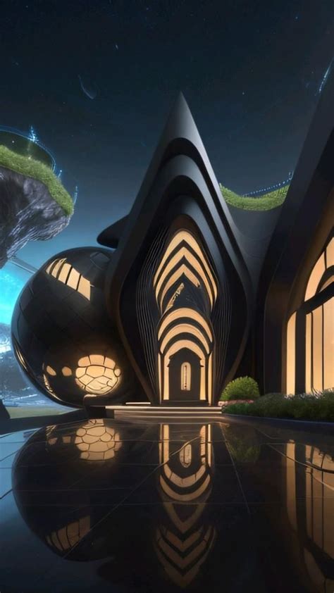 Futuristic Building At Night
