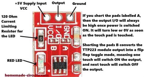 How To Use Ttp Capacitive Touch Switch Module Pinouts Explained