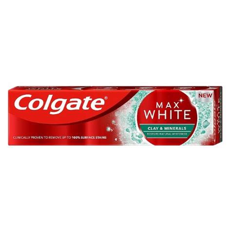 Colgate Max White Clay And Minerals Toothpaste 75ml Fabfinds