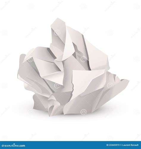 Crumpled Paper Ball Stock Vector Illustration Of Rumple 22445973