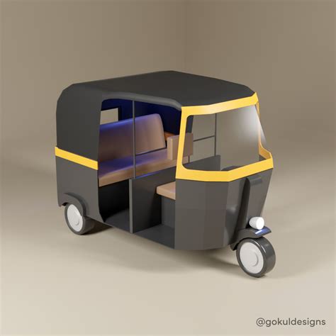 🚕 Indian Auto Rickshaw 3d Artwork Gokul J