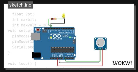 Potensiometer Wokwi Esp32 Stm32 Arduino Simulator
